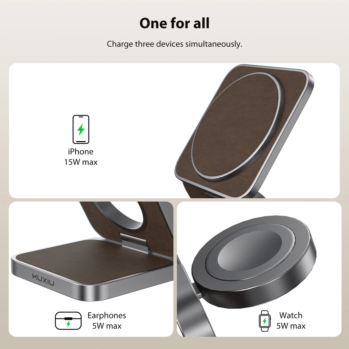 MagCharge Pro™ 3-in-1 Wireless Charging Station – Andy Shop LLC